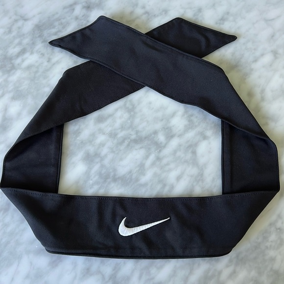 Nike | Accessories | Nike Wrap Black Tie Headband Os | Poshmark